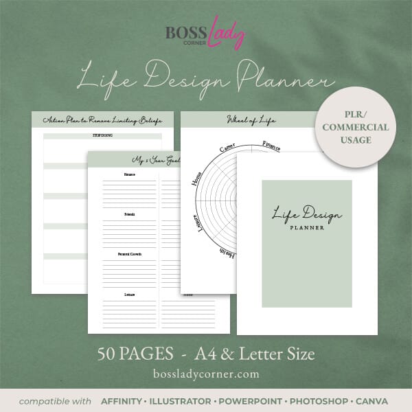 Life Design Planner, Create Your Ideal Life - Boss Lady Corner